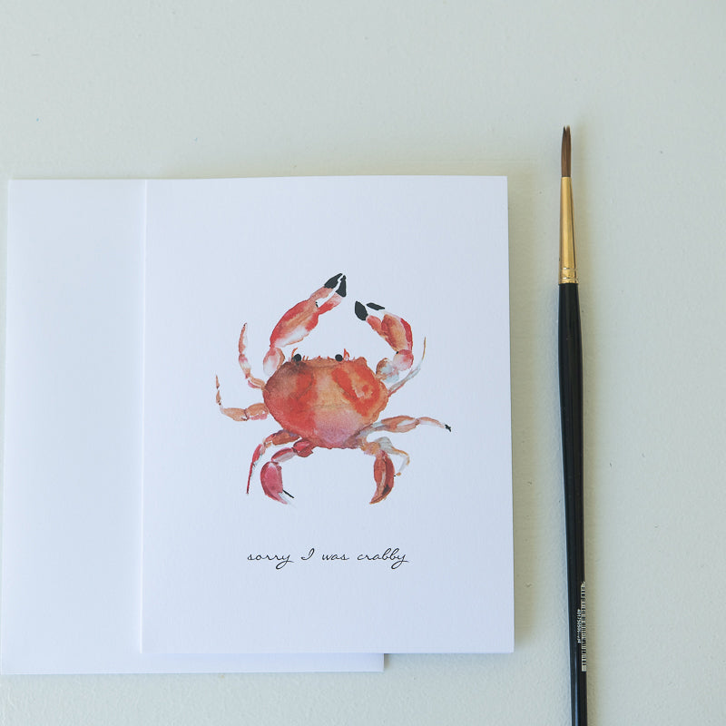 Crab Note Card – Finding Silver Pennies