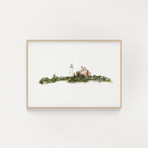 Scituate Lighthouse in the Snow Print – Finding Silver Pennies