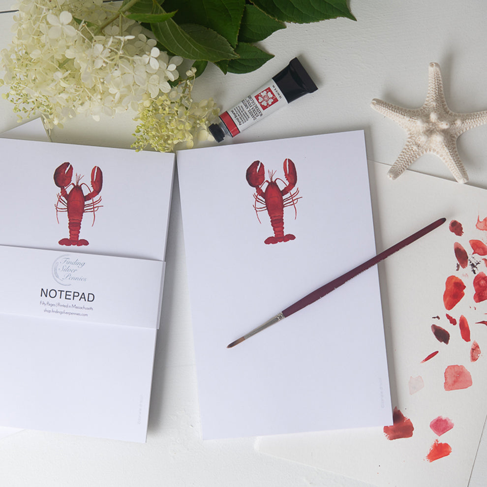 Lobster Notepad – Finding Silver Pennies