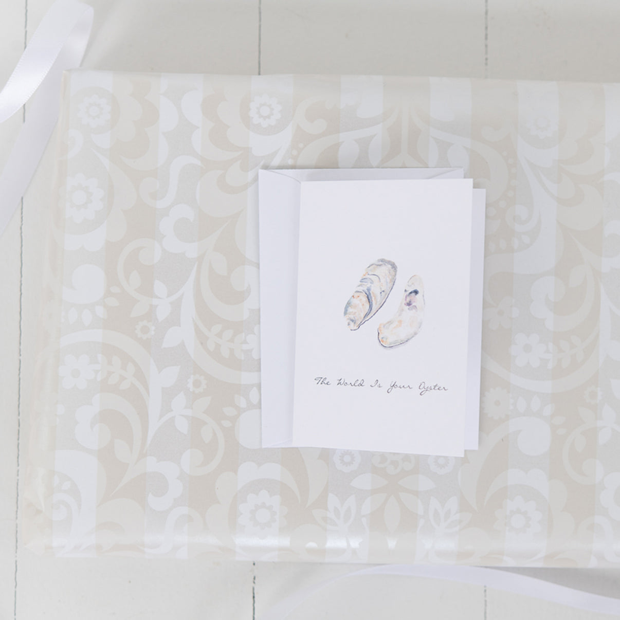 Oyster Mini Note Card – Finding Silver Pennies