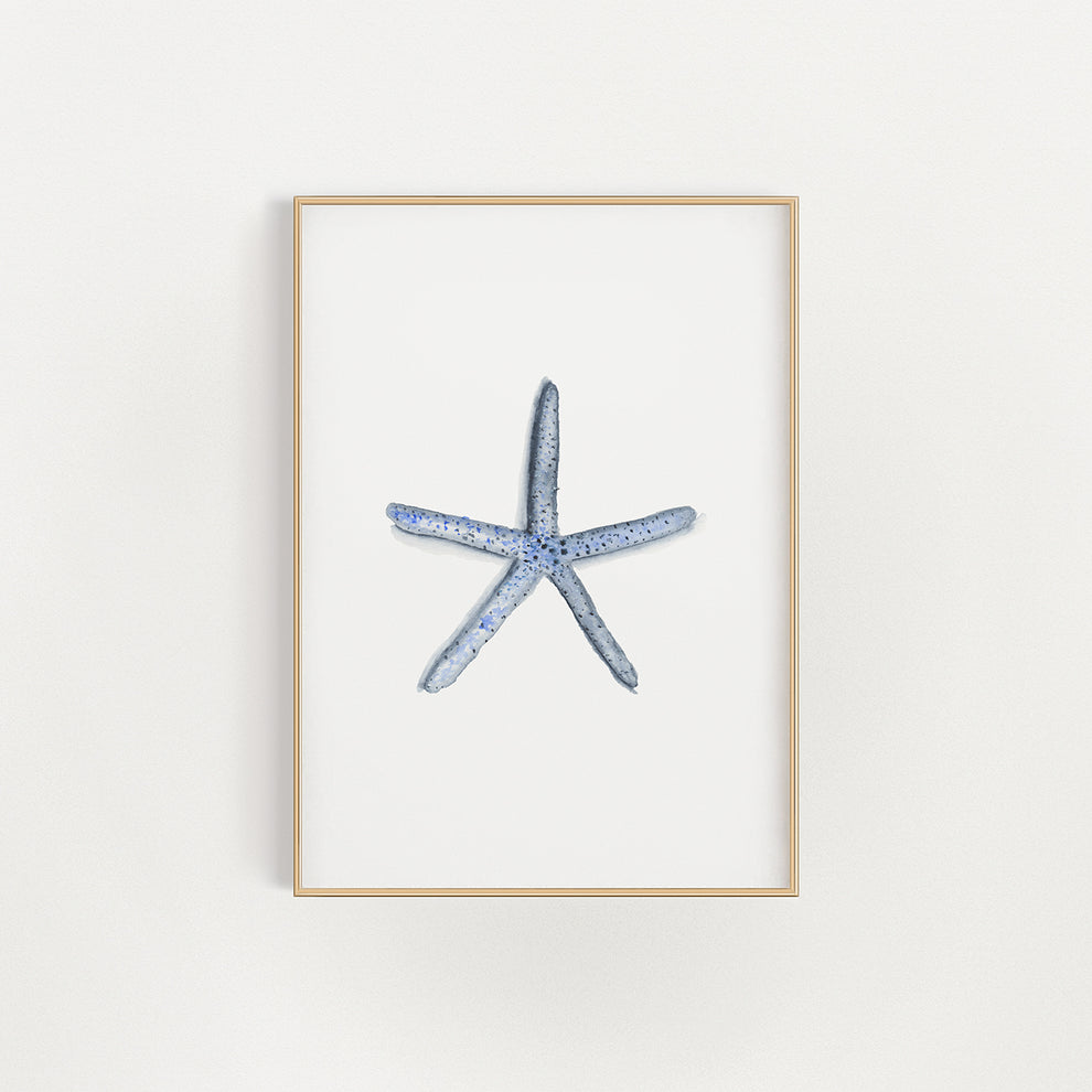 Blue Starfish Print – Finding Silver Pennies